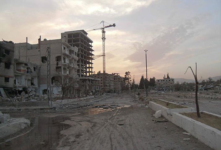 Şam'da stadyuma havan topu