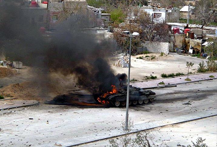 Şam'a havan topu mermisi düştü
