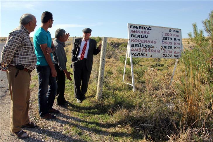 Turkish village posts sign for expats