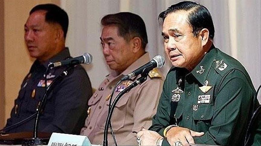 Thai junta makes light of protests greeting PM at UN