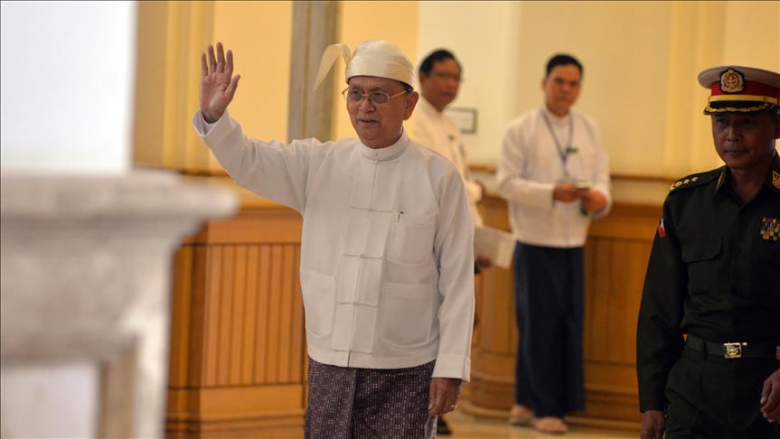 Myanmar president uses last hours to praise his reforms