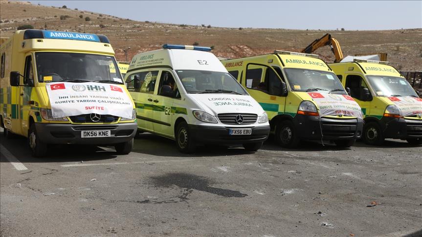 Turkish relief foundation sends 29 ambulances to Syria