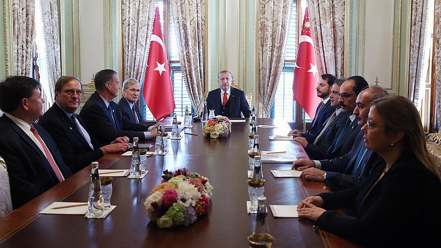 Erdoğan, Atlantik Konseyi Yönetim Kurulu'nu kabul etti Erdoğan, Atlantik Konseyi Yönetim Kurulu'nu kabul etti
