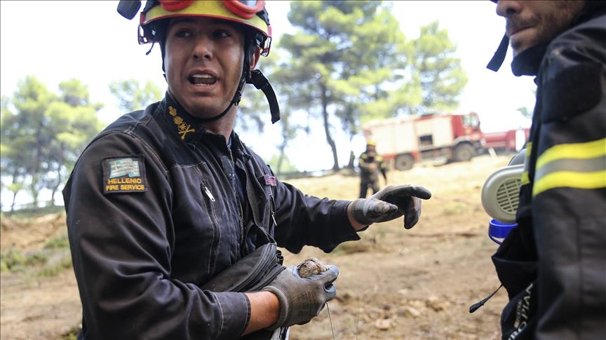 Strong winds drive Greek wildfires for third day