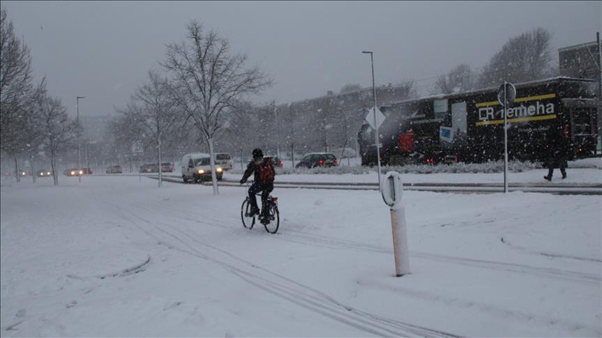 Storms, snow hit northern Europe