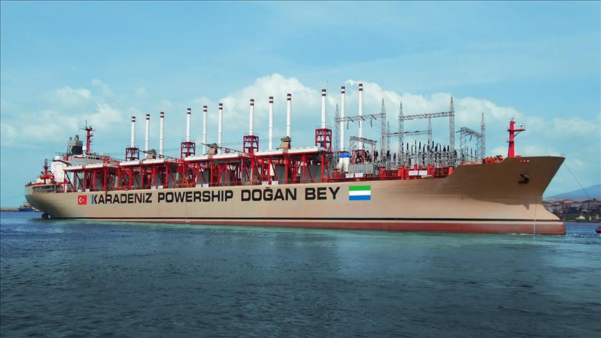 Turkish floating plant to produce elec. in Sierra Leone