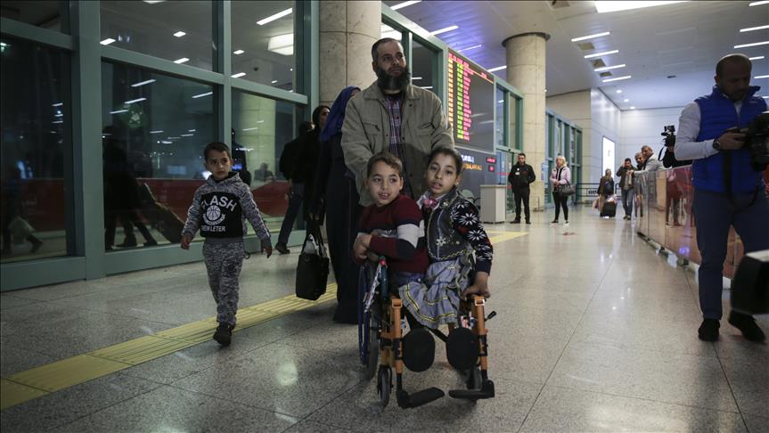 Disabled Gazan siblings brought to Turkey for treatment