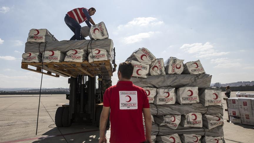 Turkish humanitarian aid arrives in quake-hit Indonesia