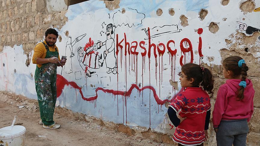 Syrian graffiti artist pays tribute to slain journalist