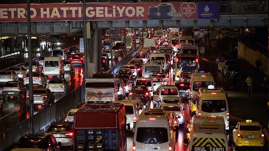 İstanbul'da trafik yoğunluğu