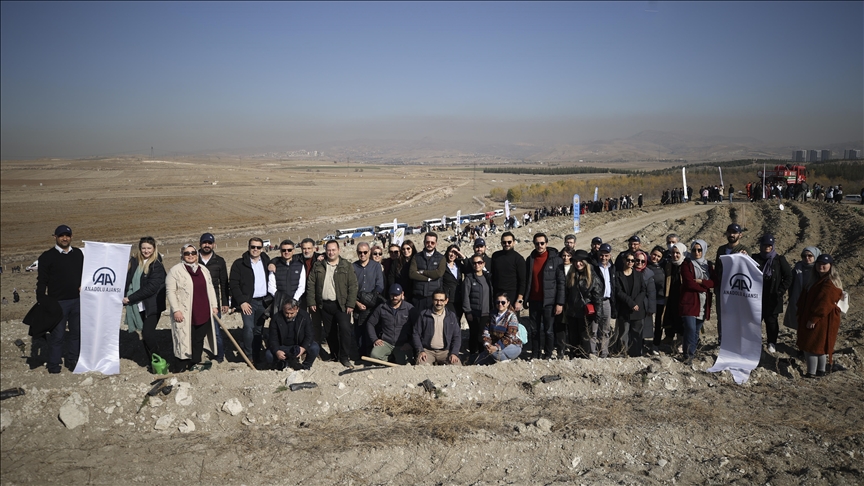 Anadolu Agency plants over 300 trees on National Afforestation Day