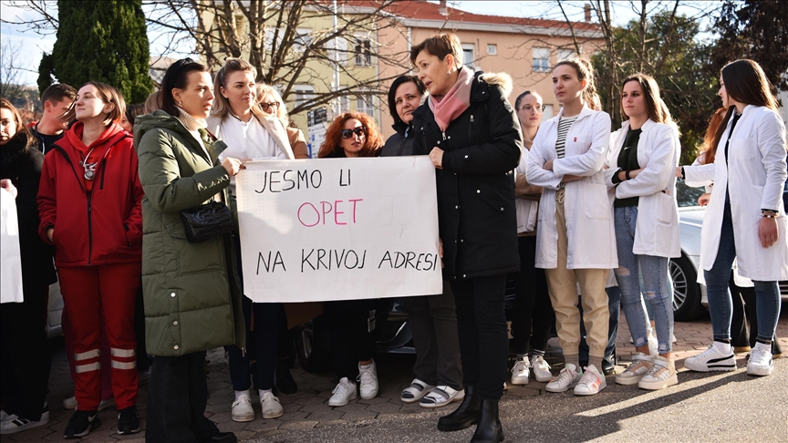 BiH: Održan protest zaposlenika Doma zdravlja Mostar