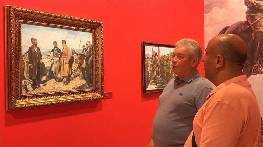 Russian artist reflects admiration for Turkish founding father through ...
