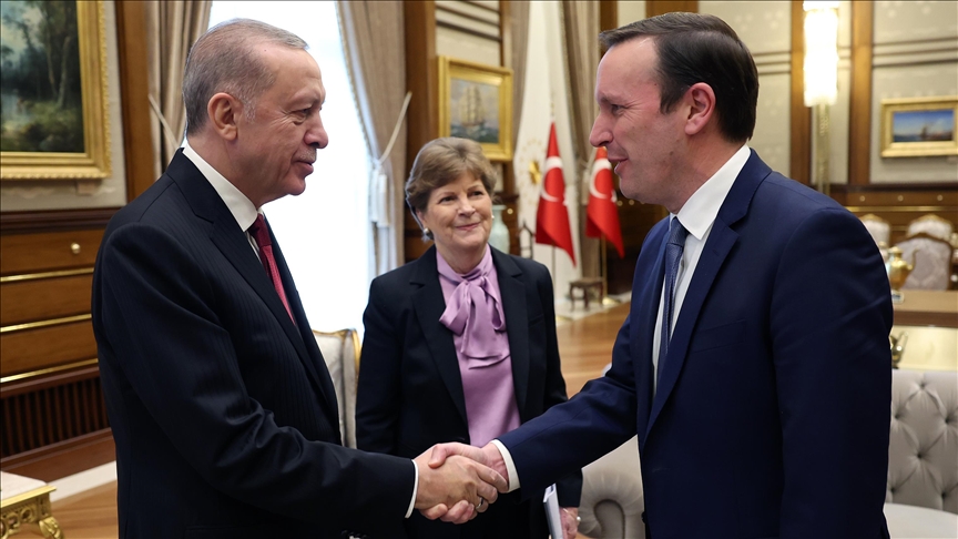 Turkish President Erdogan receives US senators in Ankara