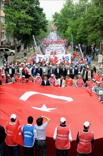 Workers throughout Turkey celebrating Labor Day - Anadolu Ajansı
