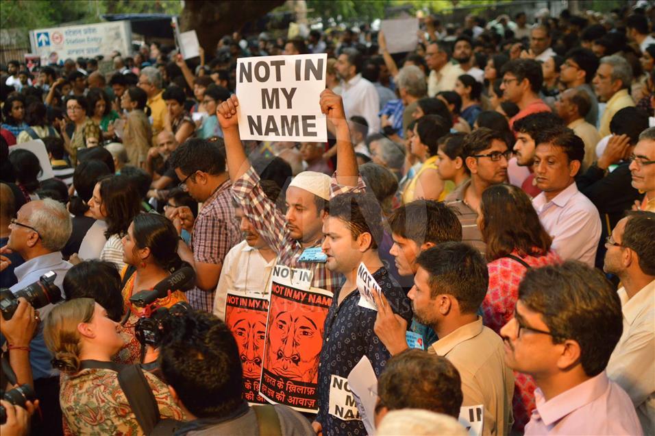Not in My Name Protest in India - Anadolu Ajansı