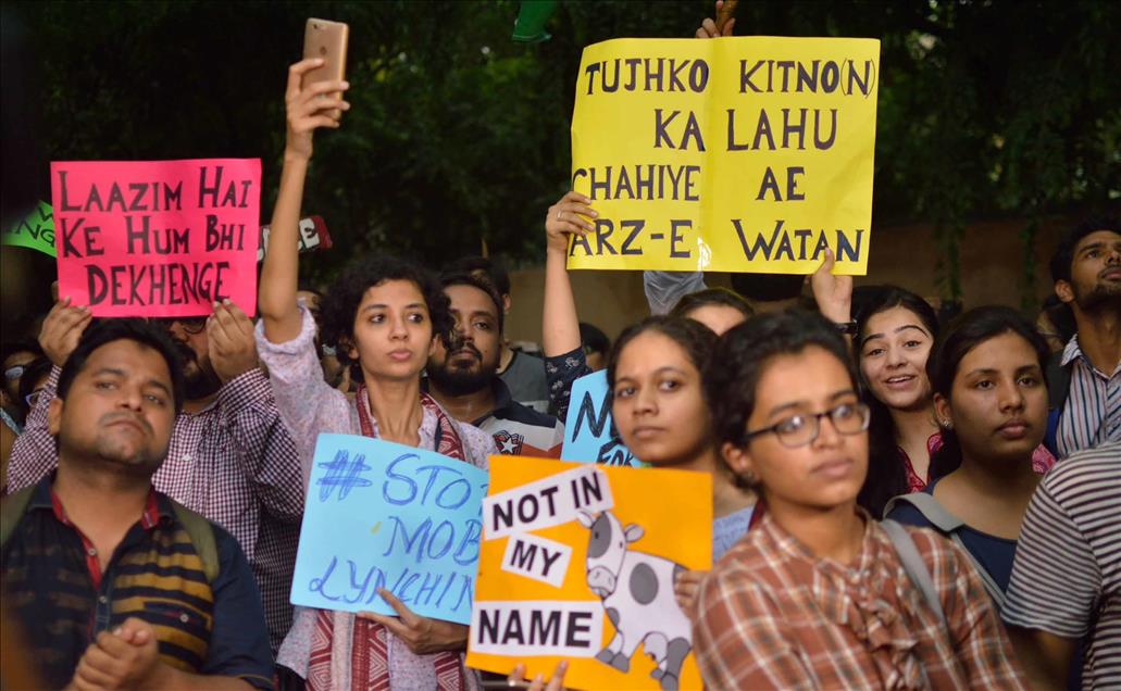 Not in My Name Protest in India - Anadolu Ajansı