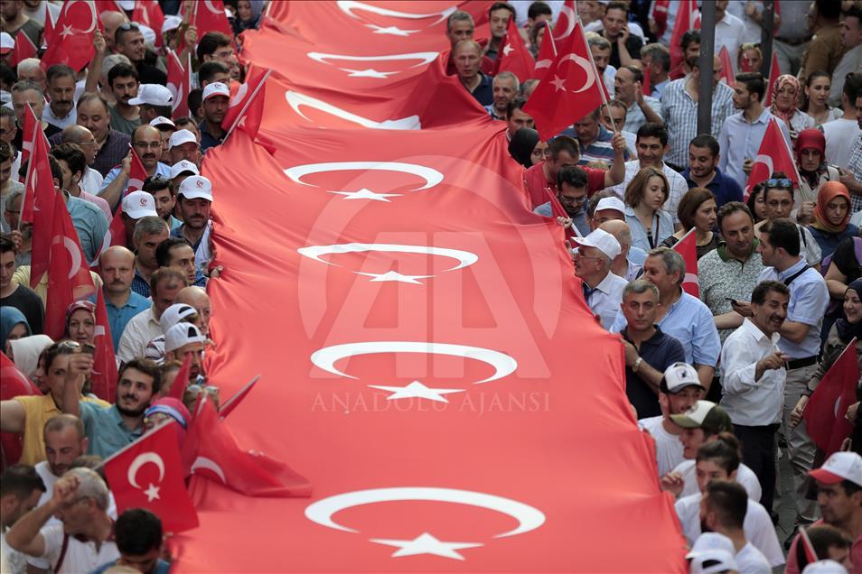 Millions flock to city centers to mark anniversary of July 15 defeated ...