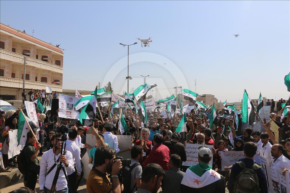 Syrian people support Turkish soldiers in Syria's Idlib - Anadolu Ajansı