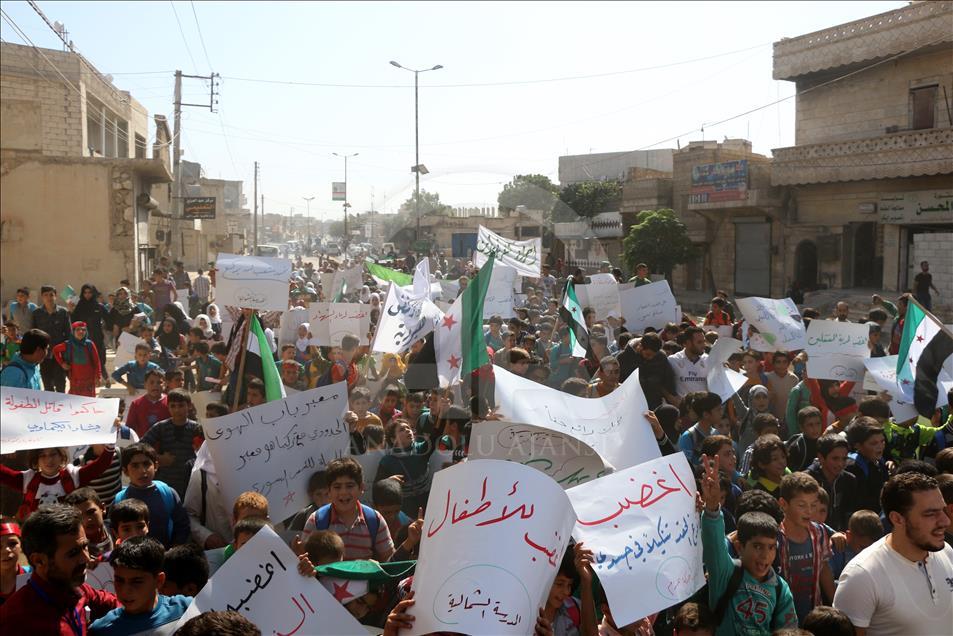 Syrian people support Turkish soldiers in Syria's Idlib - Anadolu Ajansı