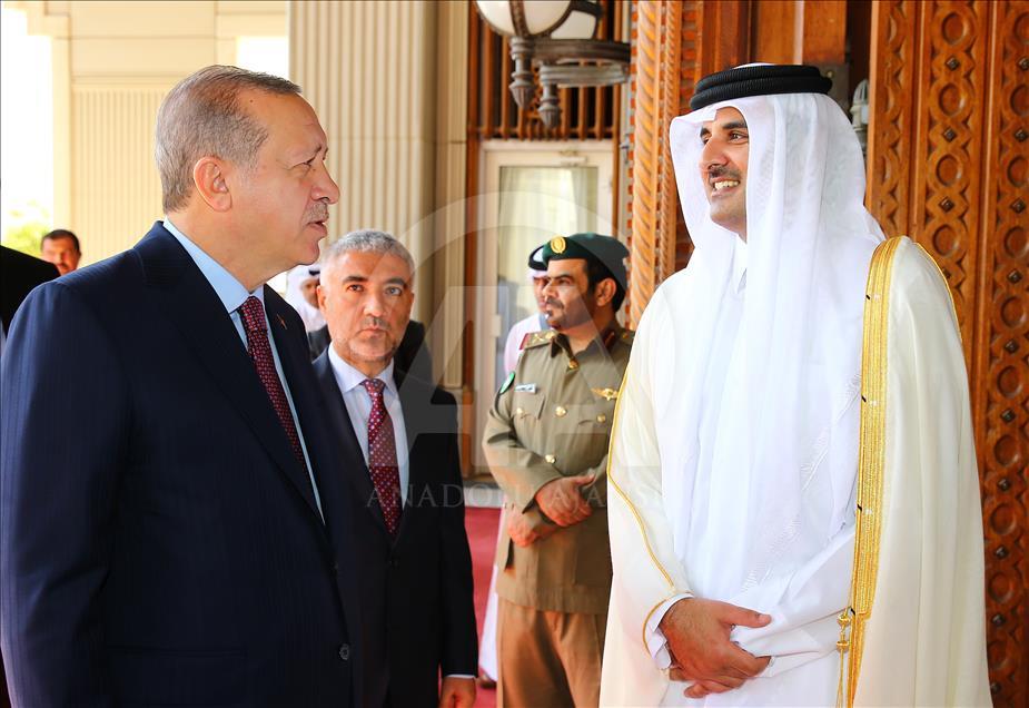 Qatari emir welcomes Turkey’s Erdogan in Doha - Anadolu Ajansı