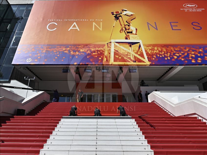 72nd Cannes Film, red carpet installation - Anadolu Ajansı