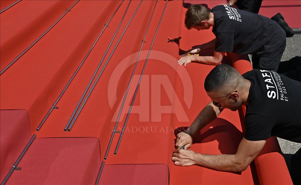 72nd Cannes Film, red carpet installation - Anadolu Ajansı