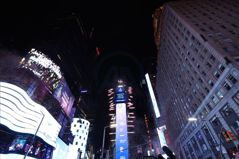 Celebración de año nuevo en el Time Square de Nueva York - Anadolu Ajansı