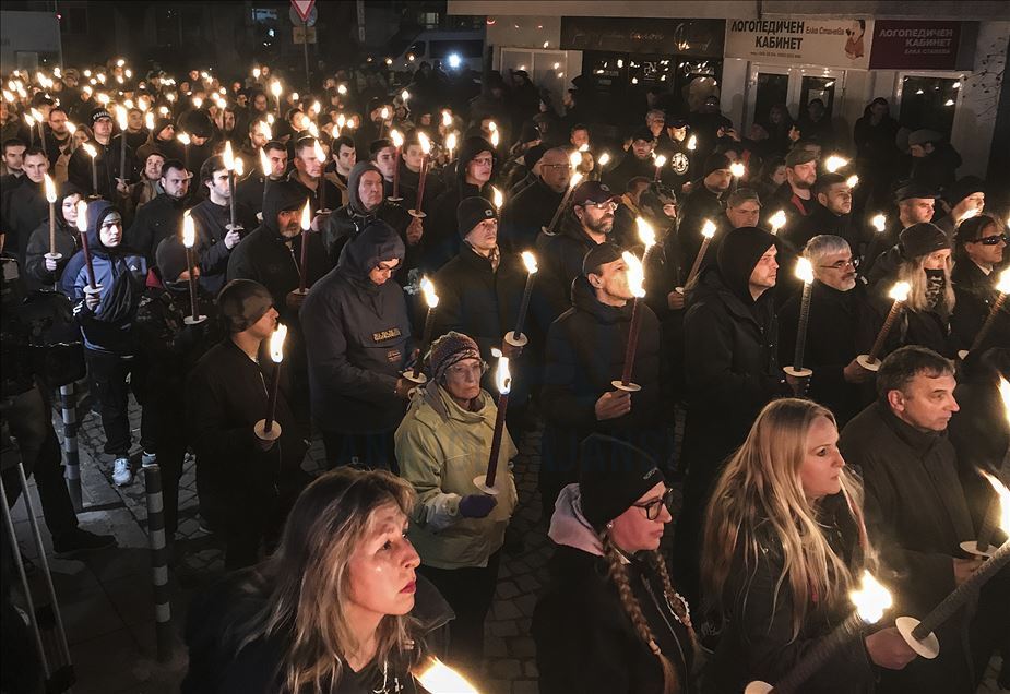 Torchlight parade in Sofia - Anadolu Ajansı