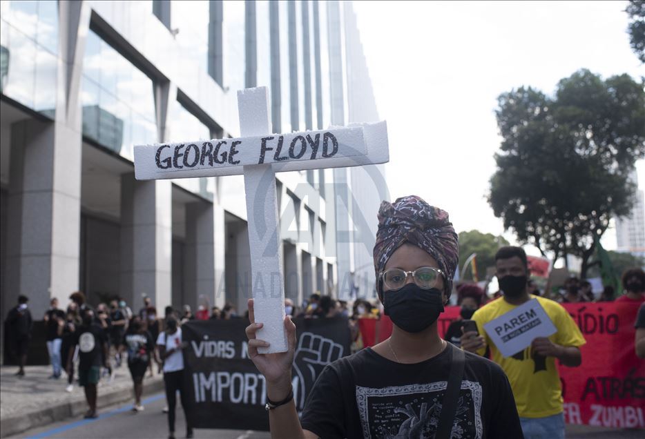 Anti-racism protest in Brazil - Anadolu Ajansı