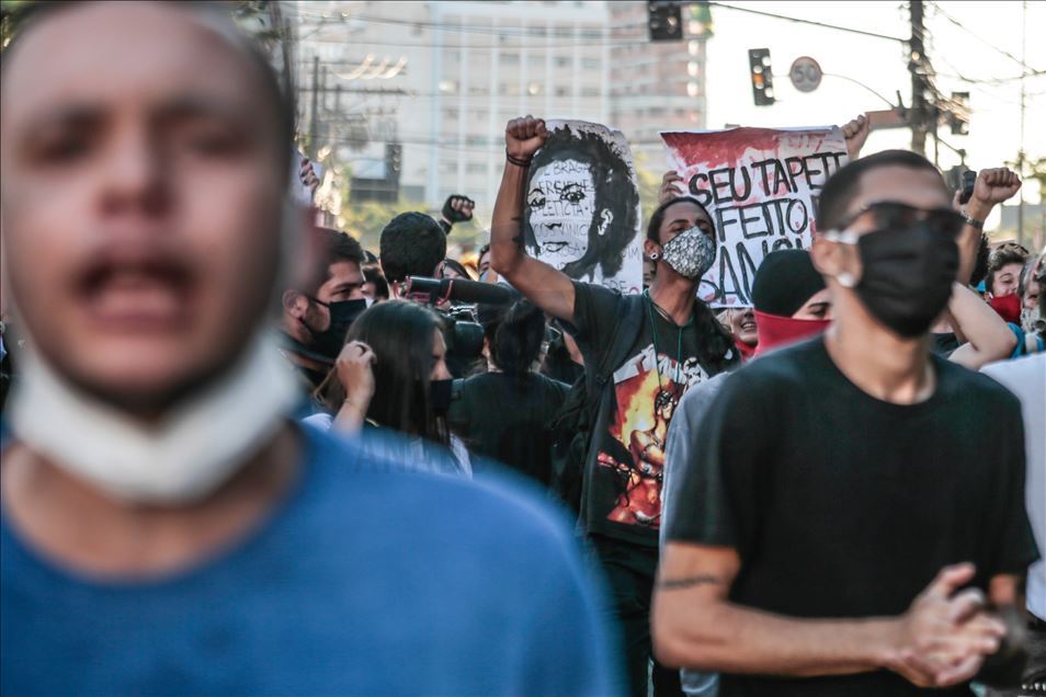 Anti-racism protest in Brazil - Anadolu Ajansı