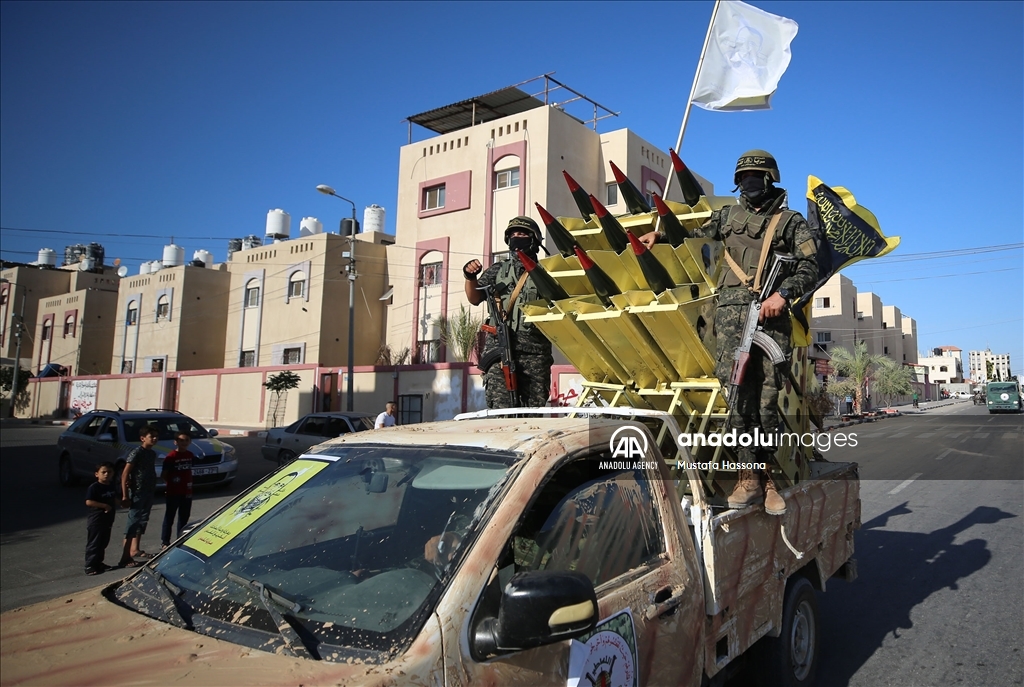 Parade militer Brigade al-Quds di kota Rafah, Gaza - Anadolu Ajansı