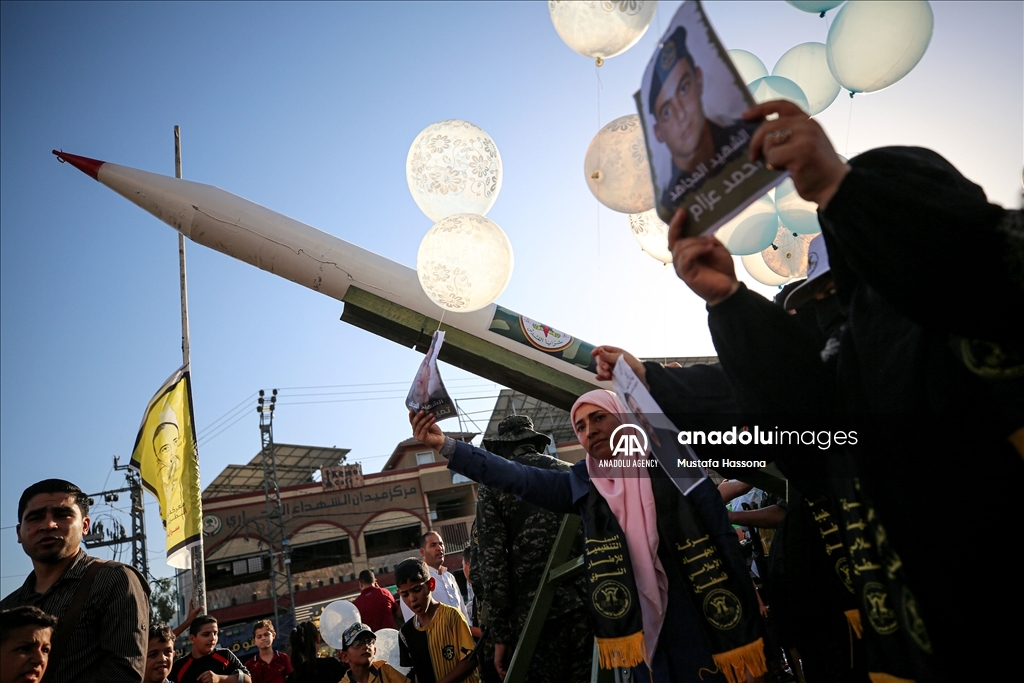 Parade militer Brigade al-Quds di kota Rafah, Gaza - Anadolu Ajansı
