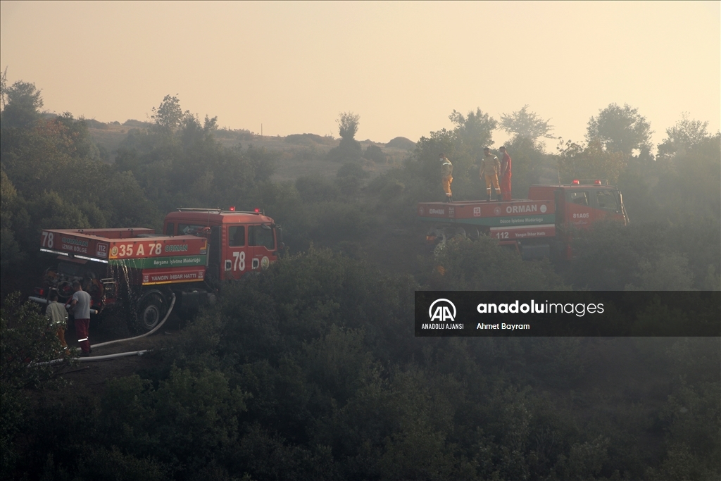 Manisa Soma'da çıkan ikinci yangını kısmen kontrol altına alındı ...