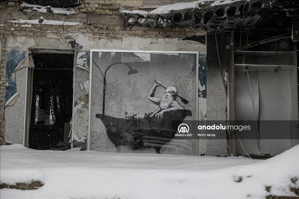 Ukrayna'da Banksy grafitileri - Anadolu Ajansı