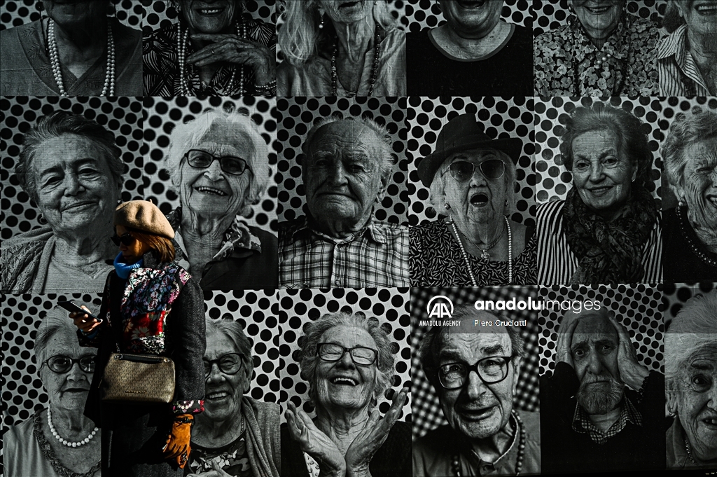 Installation entitled ‘Ora tocca a voi’ by participatory art project Inside Out by French artist ...