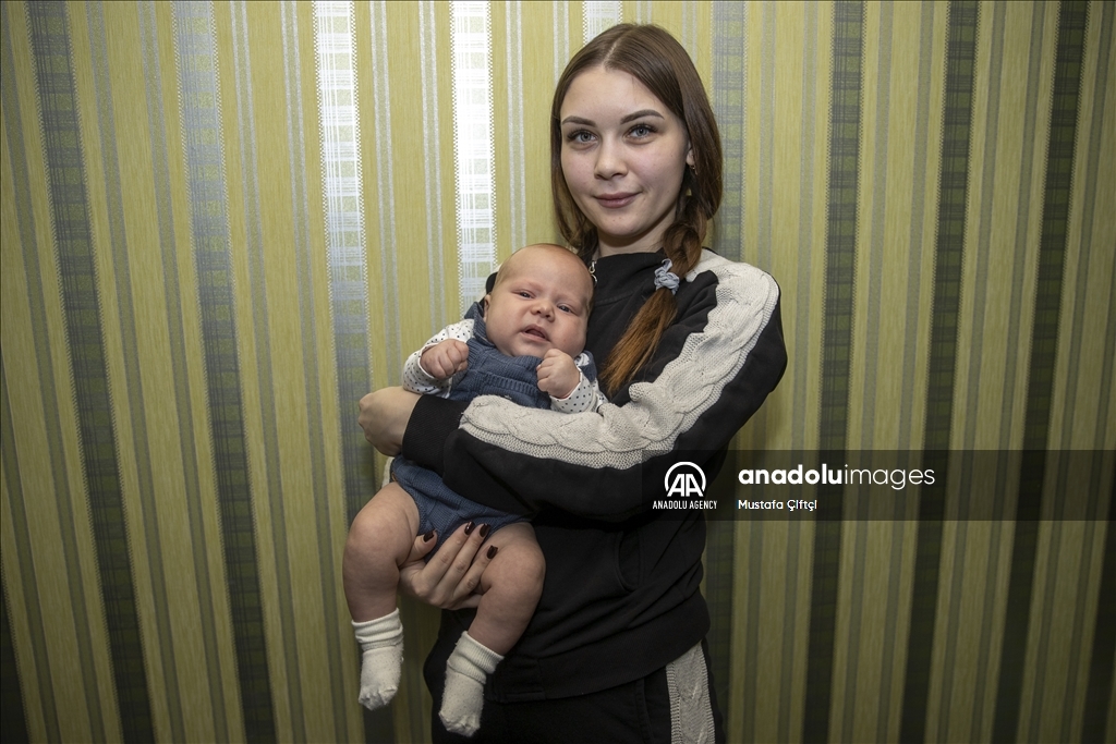 Ukrainian mothers pose with their babies born in shelters due to the ...