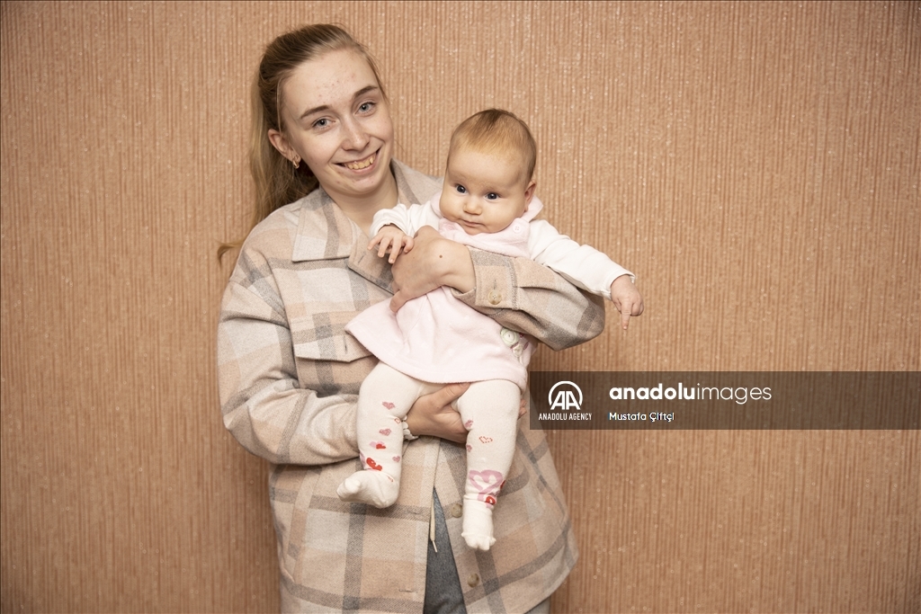 Ukrainian mothers pose with their babies born in shelters due to the ...