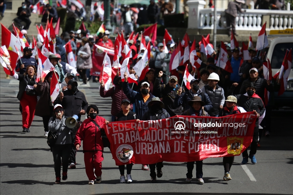 Teachers' protest in Bolivia - Anadolu Ajansı