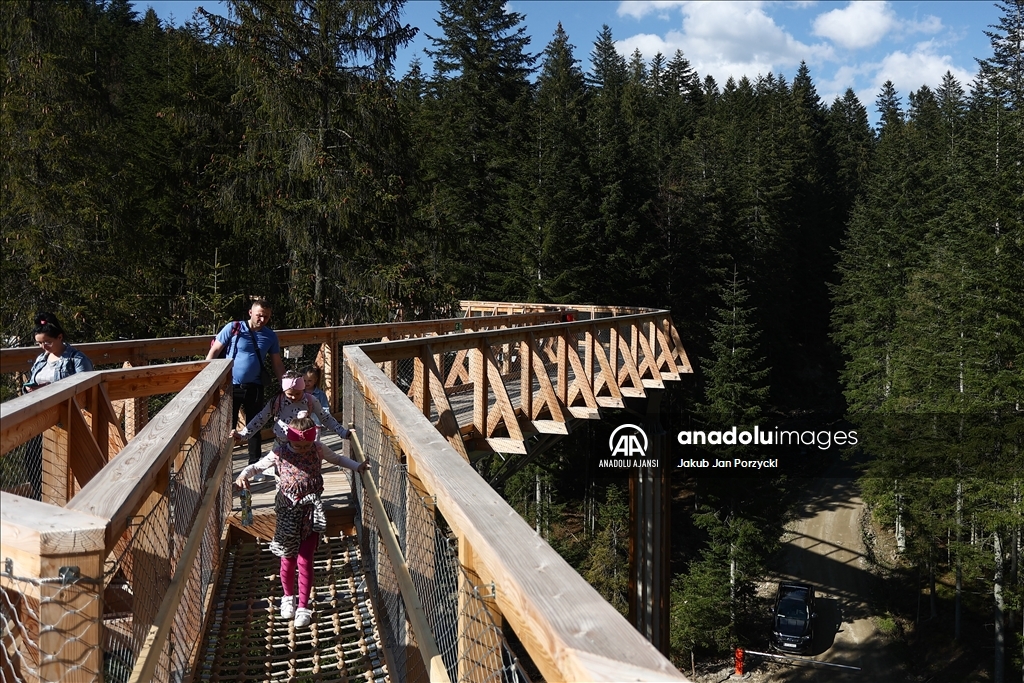 Polonya'nın 1300 m uzunluğundaki ahşap yürüyüş yolu “Gate of Gorce ...