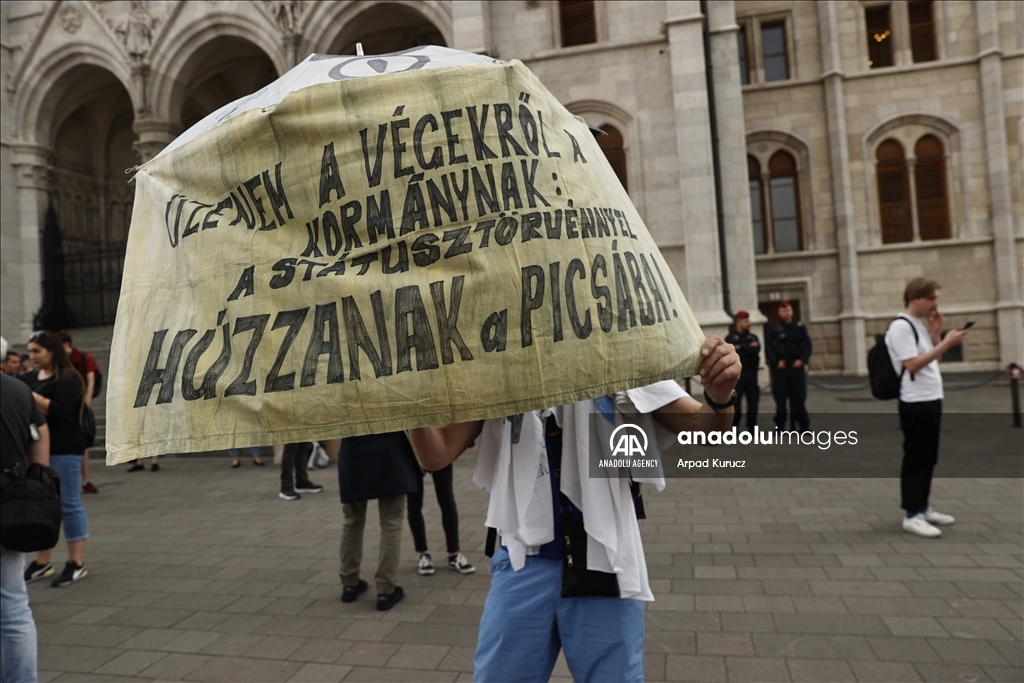 Teachers and students protest in Hungary - Anadolu Ajansı