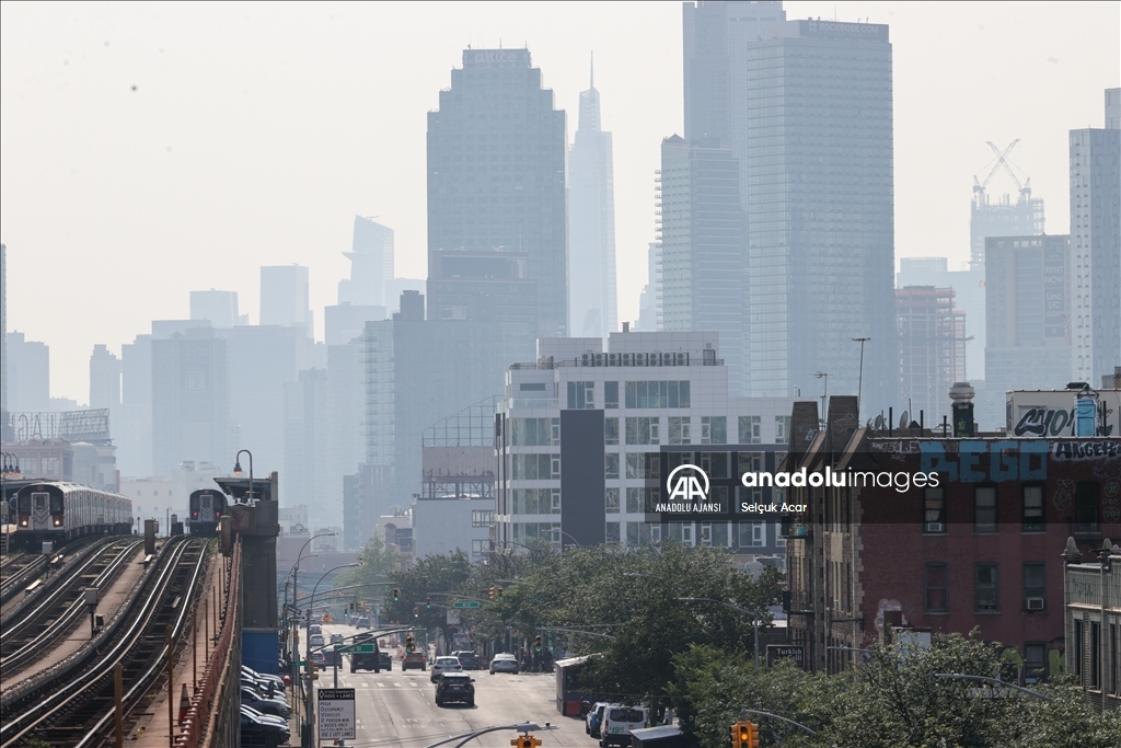 Kanada'dan gelen duman New York'ta hava kalitesini bir kez daha ...
