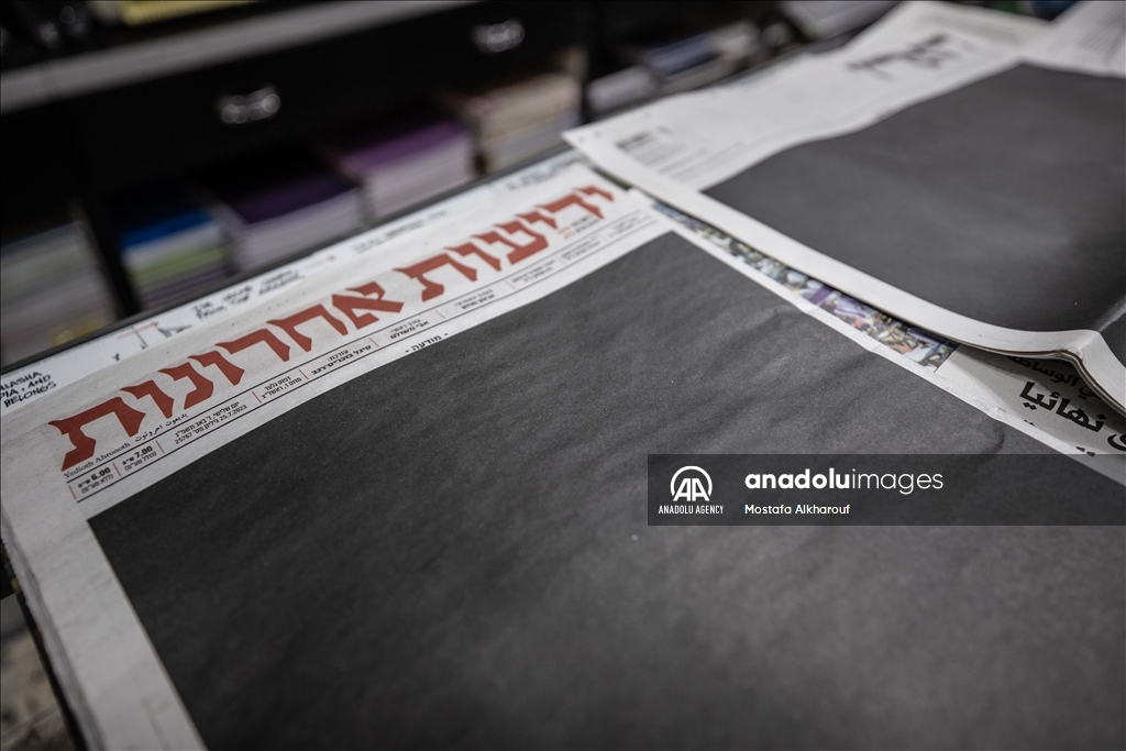 Black front pages of newspapers after law draft of judicial regulation ...