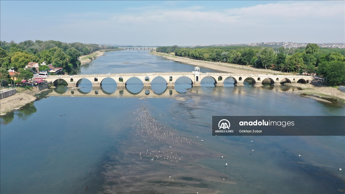 Edirne'de Meriç ve Tunca nehirlerinin su seviyesi düştü - Anadolu Ajansı