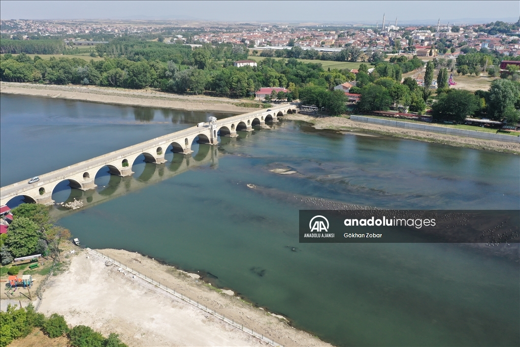 Edirne'de Meriç ve Tunca nehirlerinin su seviyesi düştü - Anadolu Ajansı