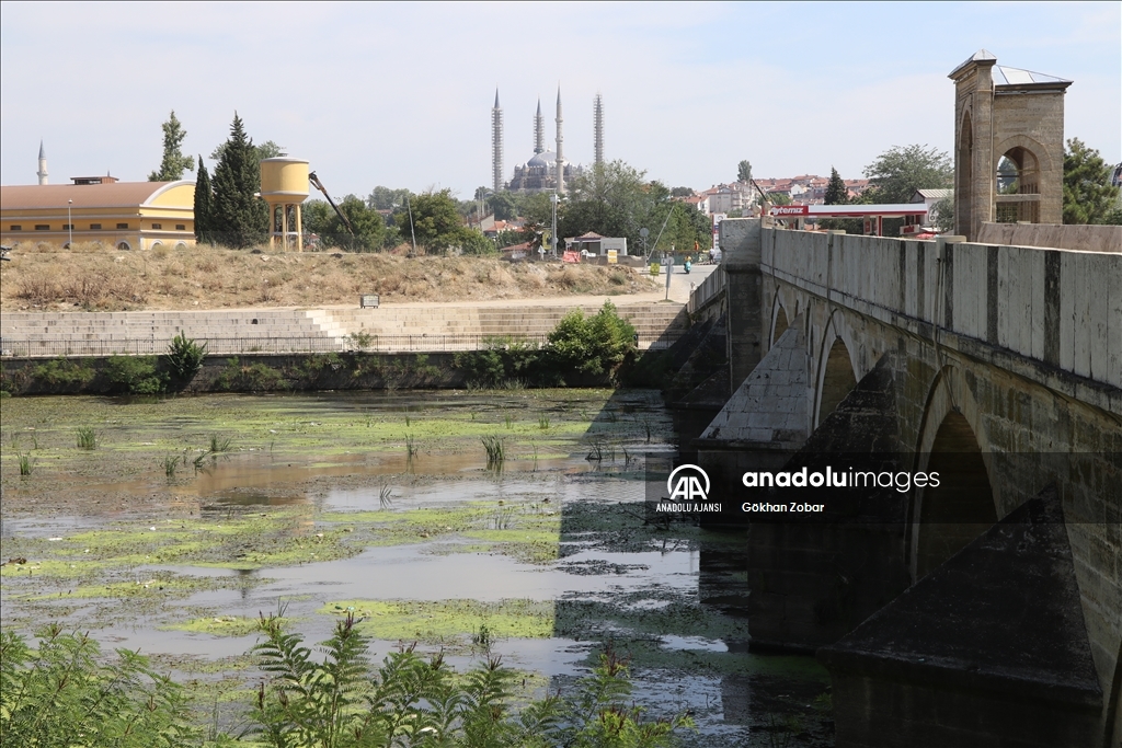 Edirne'de Meriç ve Tunca nehirlerinin su seviyesi düştü - Anadolu Ajansı