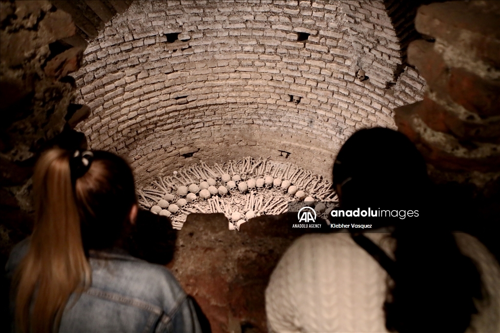 Underground cemetery containing the remains of thousands of people ...