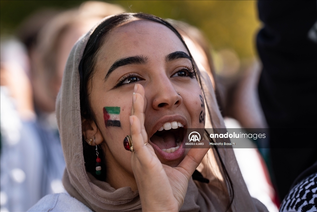 Washington’da Filistin’e destek gösterisi düzenlendi - Anadolu Ajansı