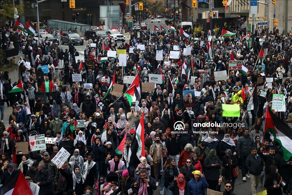 Toronto'da Filistin'e destek gösterisi - Anadolu Ajansı