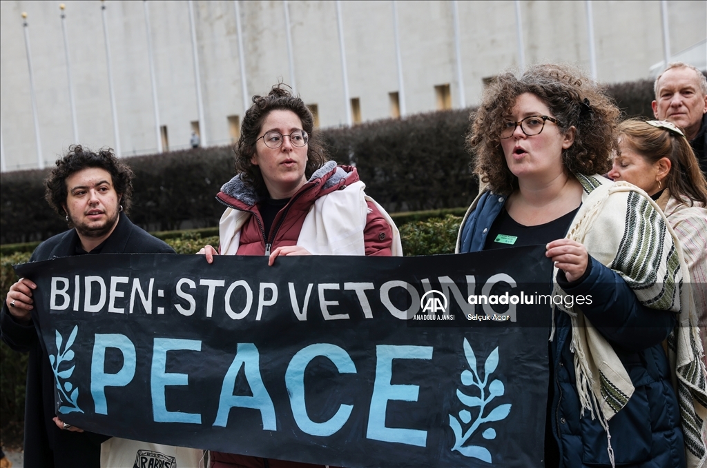 Gazze'de ateşkes isteyen hahamlar BM'de gösteri düzenledi - Anadolu Ajansı